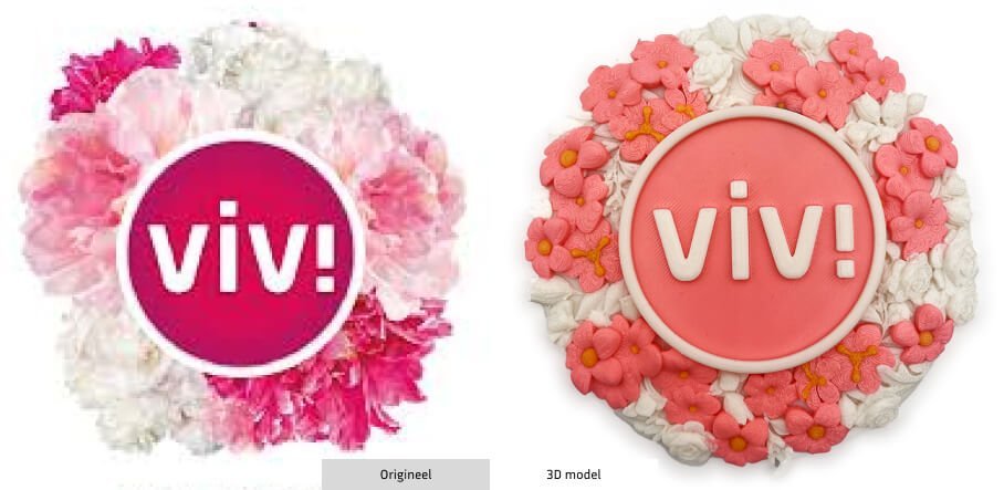 Van 2D naar 3D: Het logo van VIV!– 3dbende