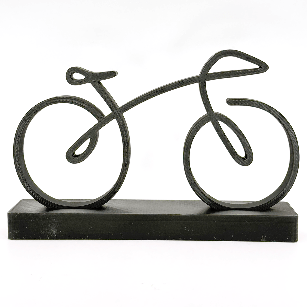 Moderne Fiets Decoratie – Minimalistisch Lijnontwerp op Sokkel– 3dbende